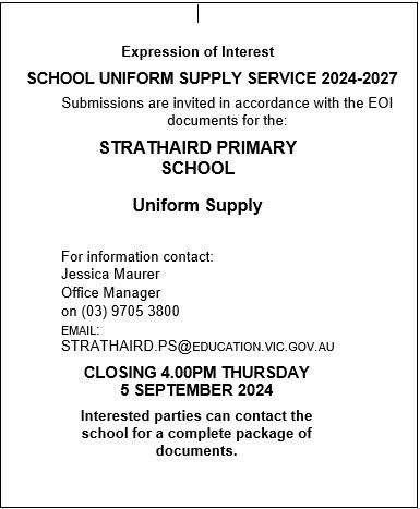 Uniform Information - Strathaird Primary School